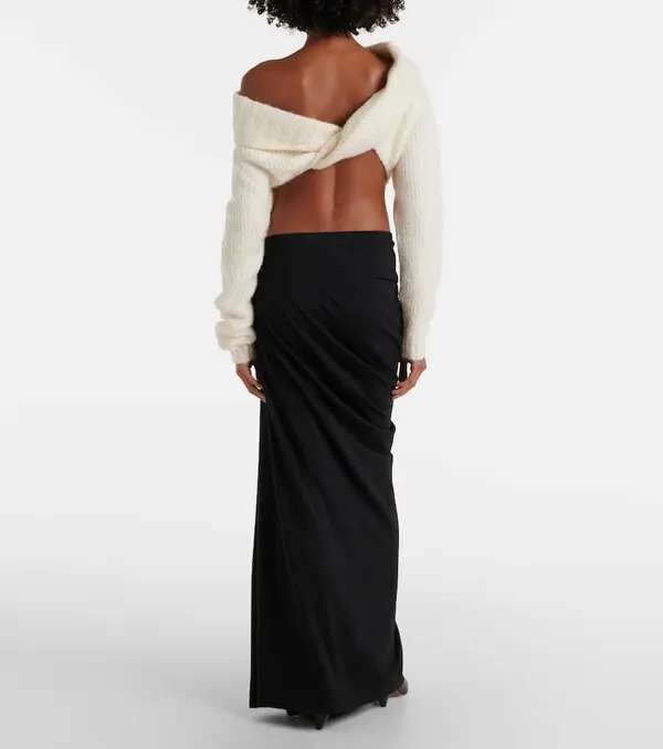Christopher Esber Off-shoulder Bouclé Sweater