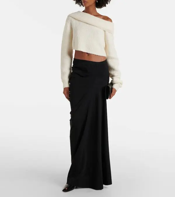 Christopher Esber Off-shoulder Bouclé Sweater