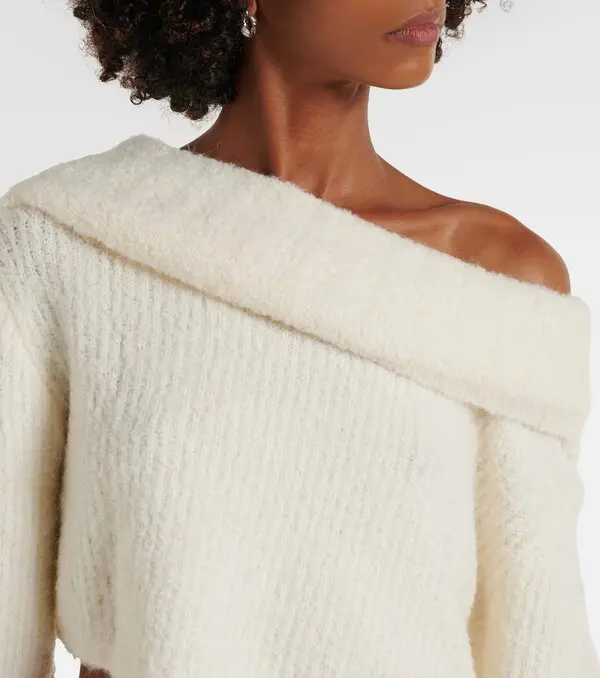 Christopher Esber Off-shoulder Bouclé Sweater