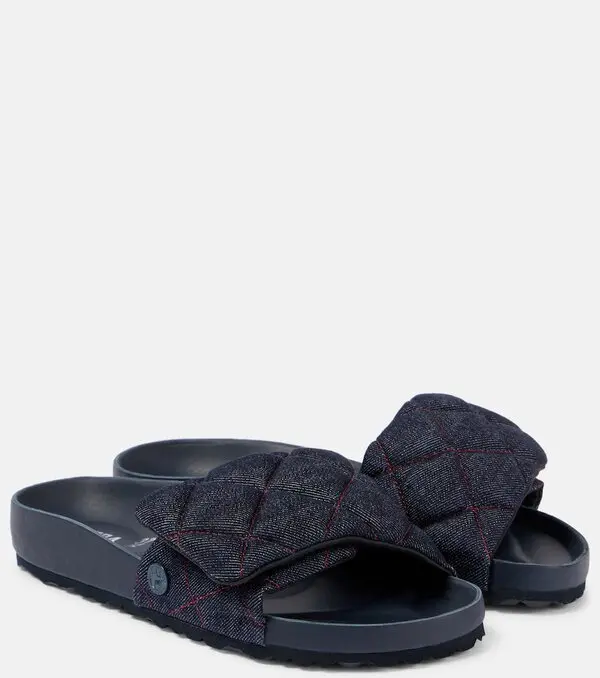 BIRKENSTOCK Sylt Quilted Denim Slides