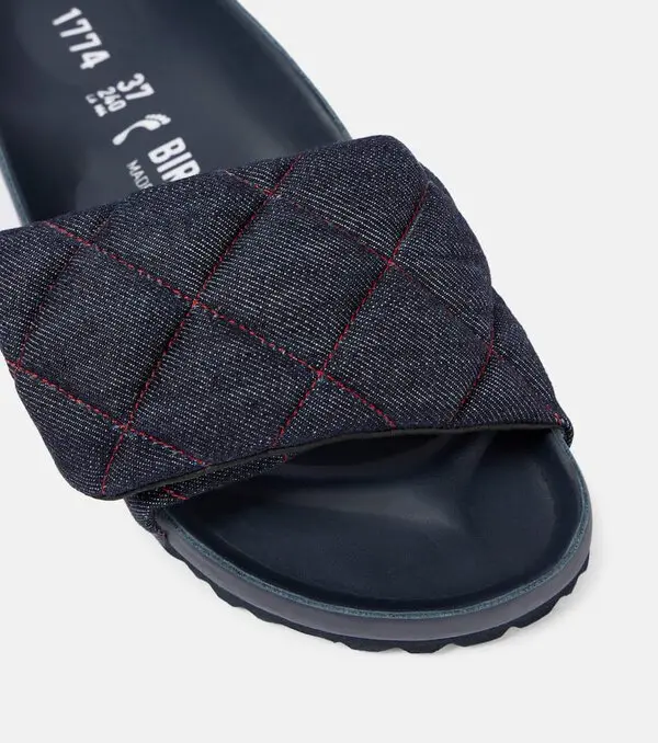 BIRKENSTOCK Sylt Quilted Denim Slides