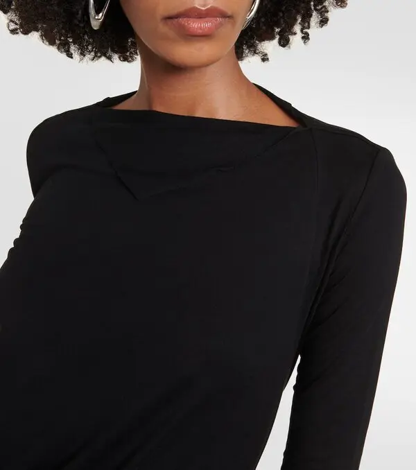 Rick Owens Draped Jersey Midi Dress