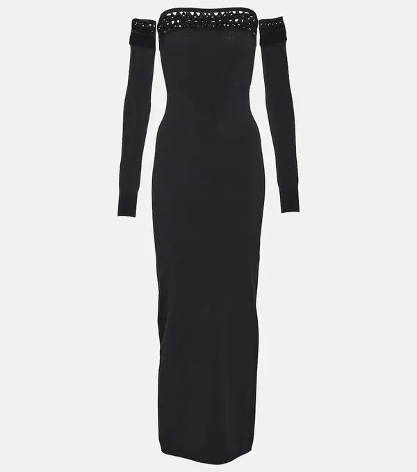 Alaïa Vienne Off-shoulder Maxi Dress