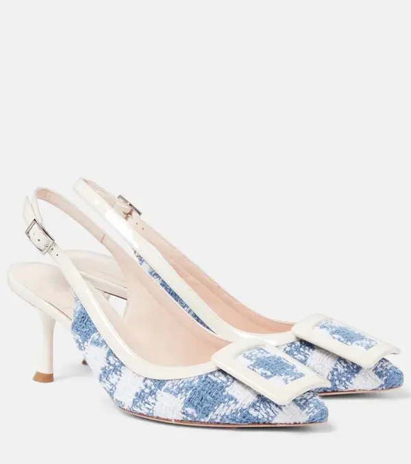 ROGER VIVIER Viv In The City 65 Slingback Pumps - White