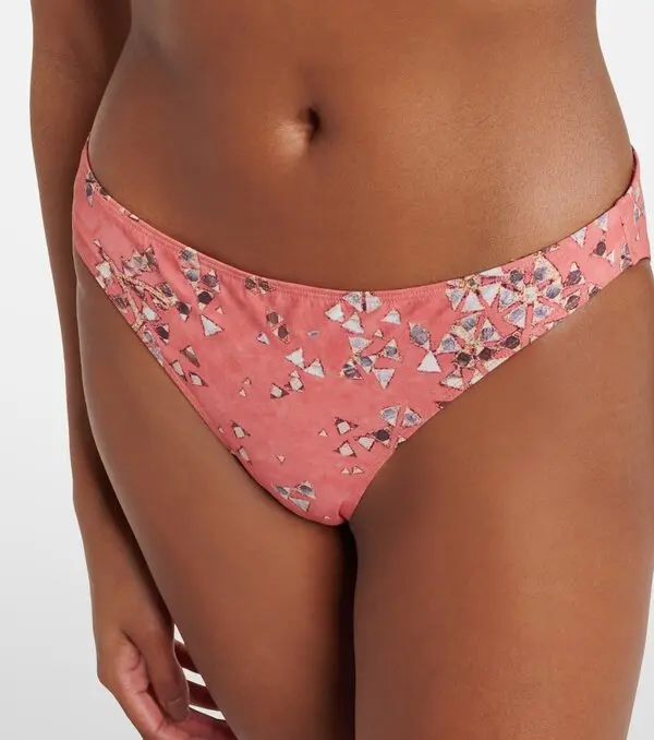 Isabel Marant Étoile Saly Printed Bikini Bottom - Pink