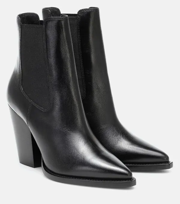Saint Laurent Theo 95 Leather Chelsea Boots