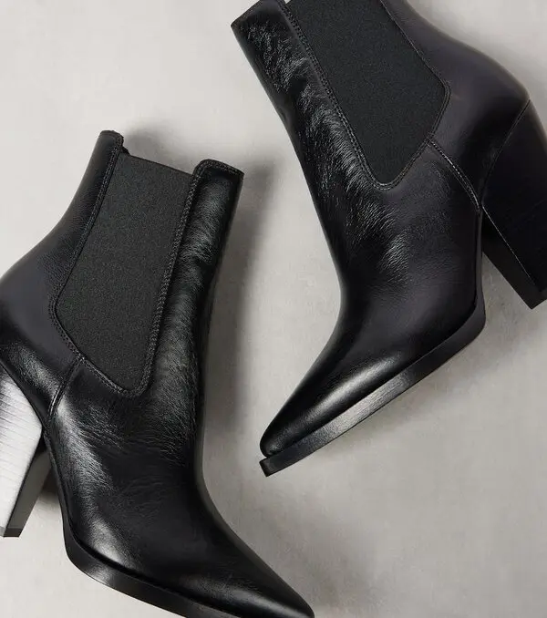 Saint Laurent Theo 95 Leather Chelsea Boots
