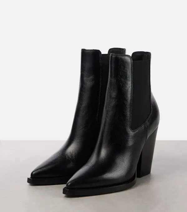 Saint Laurent Theo 95 Leather Chelsea Boots