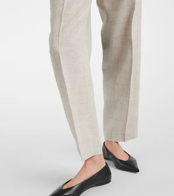 TOTEME Pleated Tailored Straight Pants