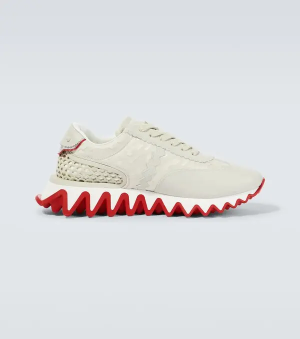 CHRISTIAN LOUBOUTIN Loubishark Leather Sneakers - Beige