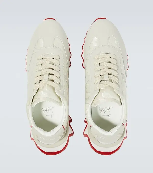 CHRISTIAN LOUBOUTIN Loubishark Leather Sneakers - Beige