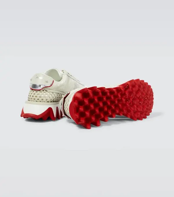 CHRISTIAN LOUBOUTIN Loubishark Leather Sneakers - Beige