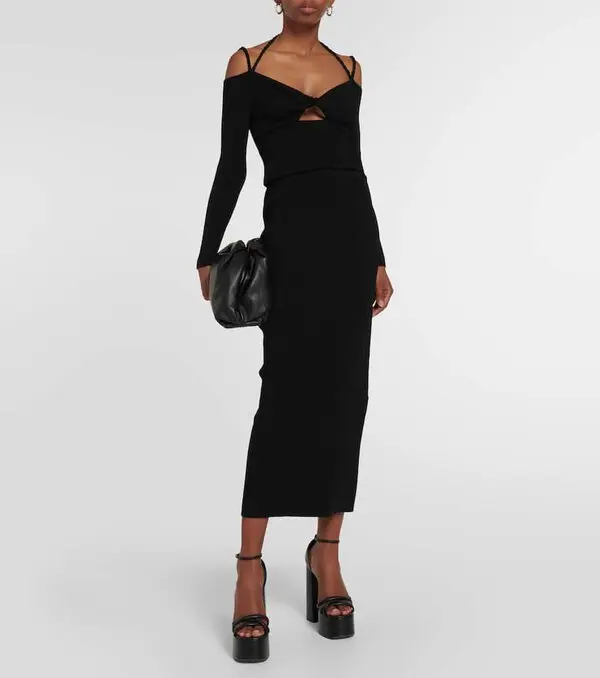 Altuzarra Ribbed-knit Cutout Top - Black