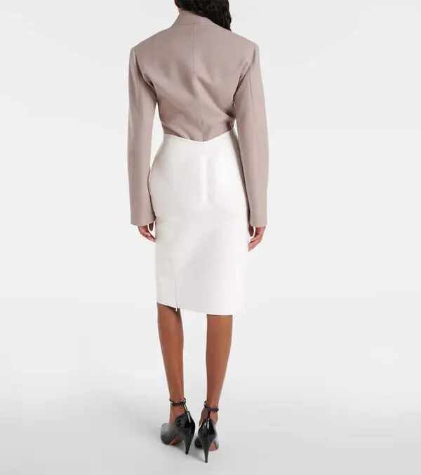 Alaïa Leather Pencil Skirt
