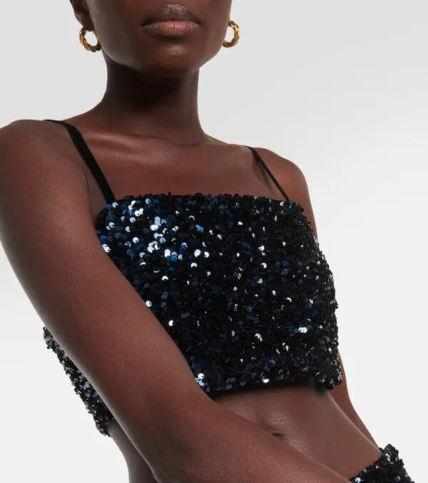 Dorothee Schumacher Sequined Crop Top