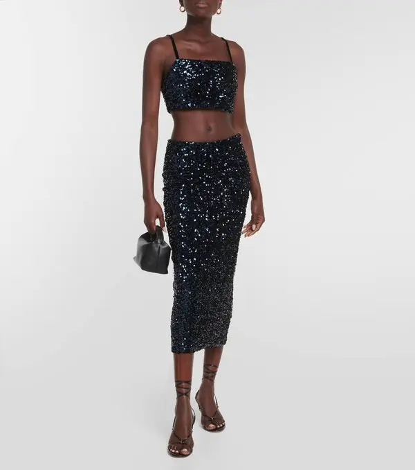 Dorothee Schumacher Sequined Crop Top