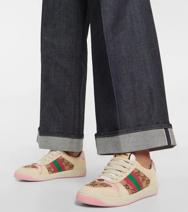 Gucci Screener Leather Sneakers - Multicoloured