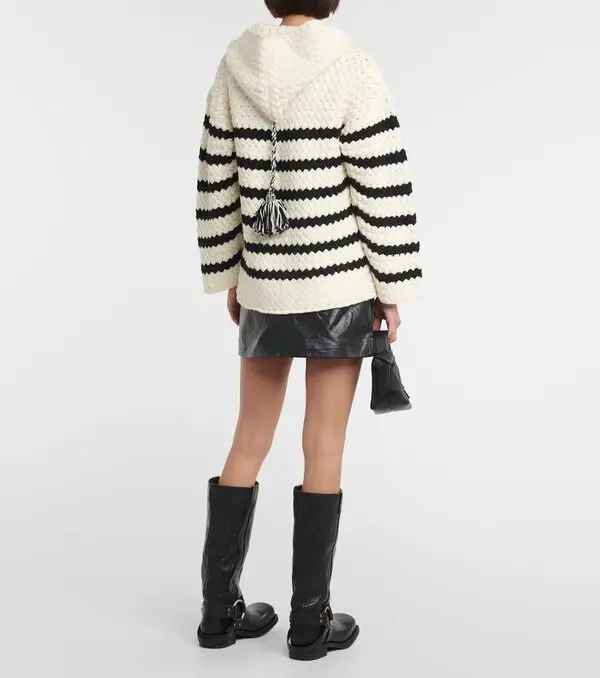 Alanui The Mariner Striped Wool Hoodie
