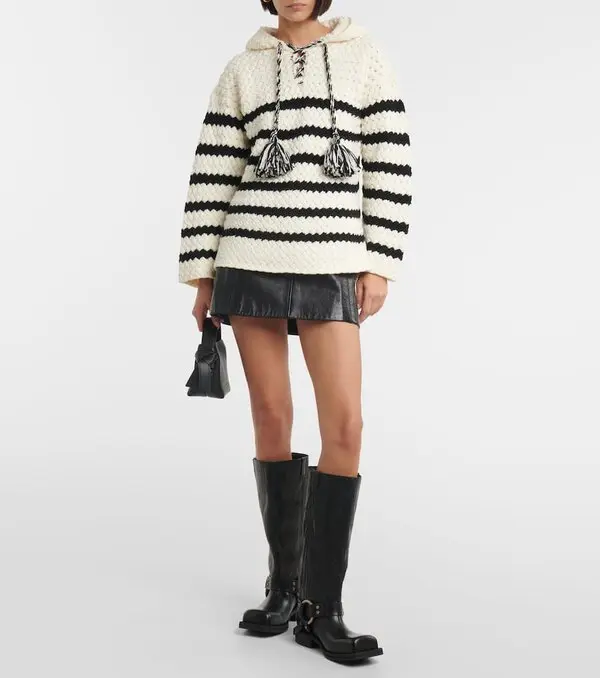 Alanui The Mariner Striped Wool Hoodie