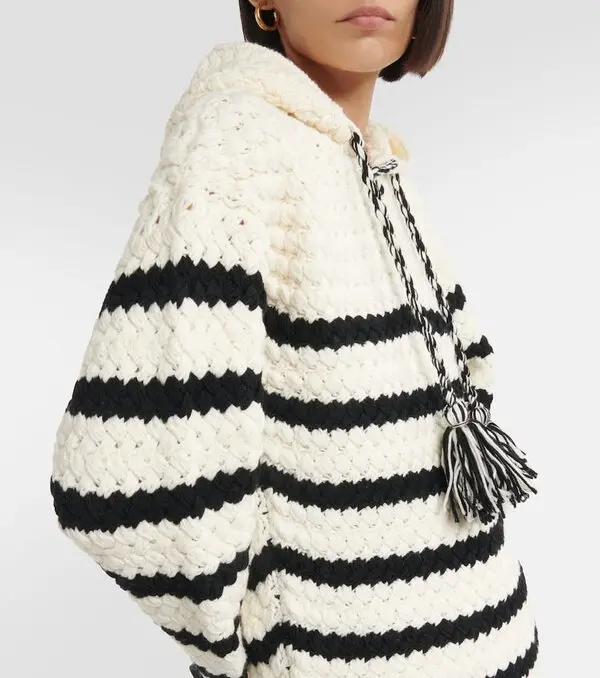 Alanui The Mariner Striped Wool Hoodie