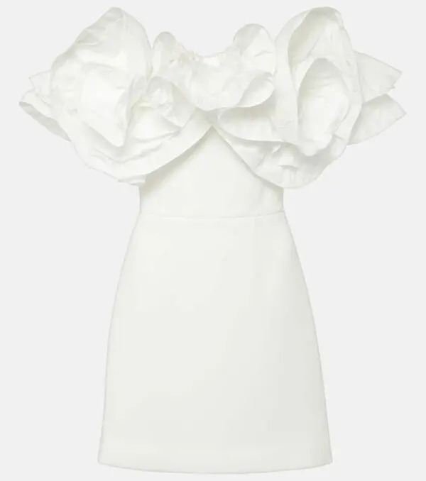 Rebecca Vallance Bridal Tessa Ruffled Mini Dress - White