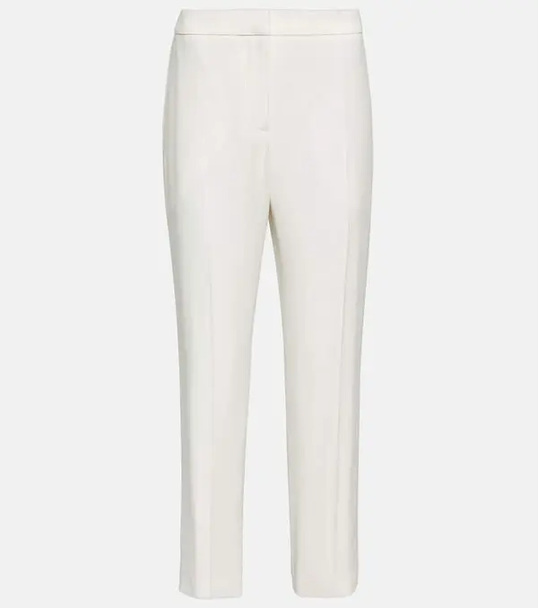 Alexander McQueen Mid-rise Slim Crepe Pants