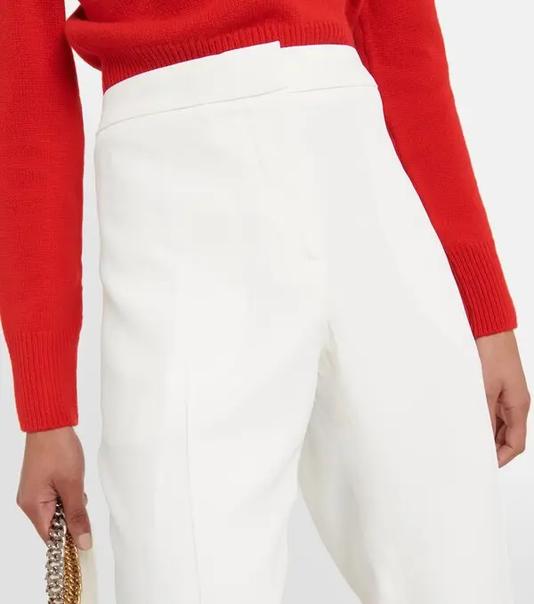Alexander McQueen Mid-rise Slim Crepe Pants