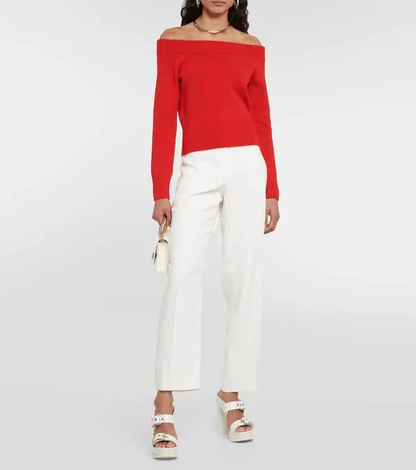 Alexander McQueen Mid-rise Slim Crepe Pants