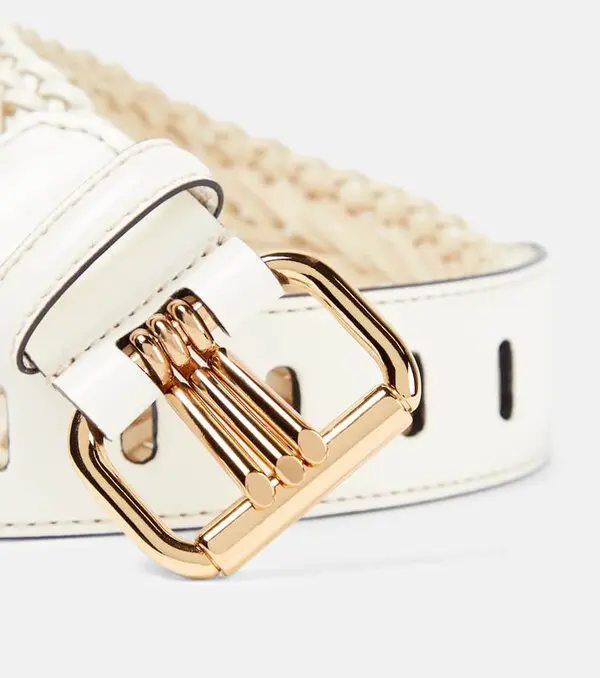 Etro Leather Belt - White