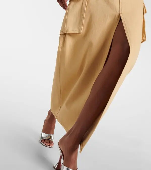 SELF-PORTRAIT Embellished Cargo Maxi Skirt
