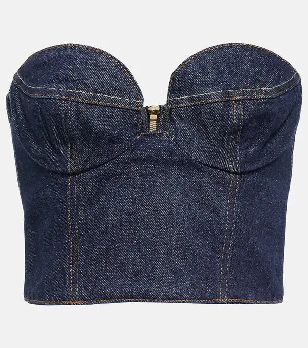 Magda Butrym Denim Bustier - Blue
