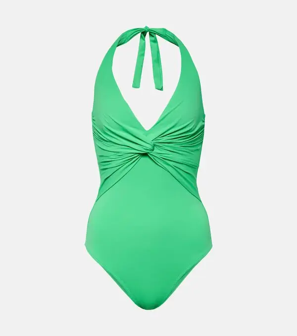 Melissa Odabash Zanzibar Gathered Swimsuit - Green
