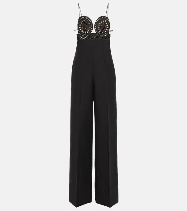 Stella McCartney Broderie Anglaise Jumpsuit - Black