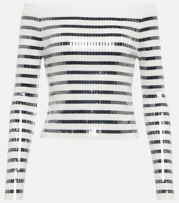 JEAN PAUL GAULTIER Sequined Striped Sweater - Multicoloured