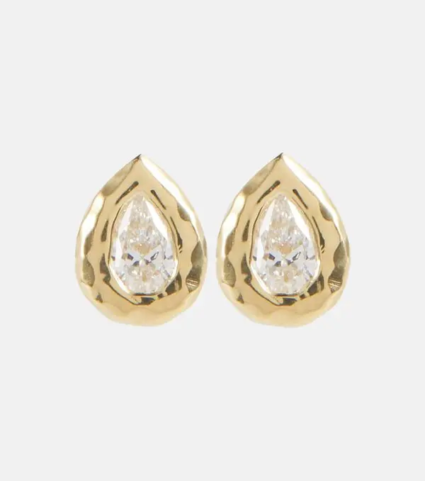 OCTAVIA ELIZABETH Nesting Gem 18kt Yellow Diamond Stud Earrings - Gold