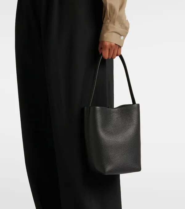 THE ROW Park Small Leather Tote Bag - Black