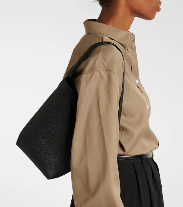 THE ROW Park Small Leather Tote Bag - Black