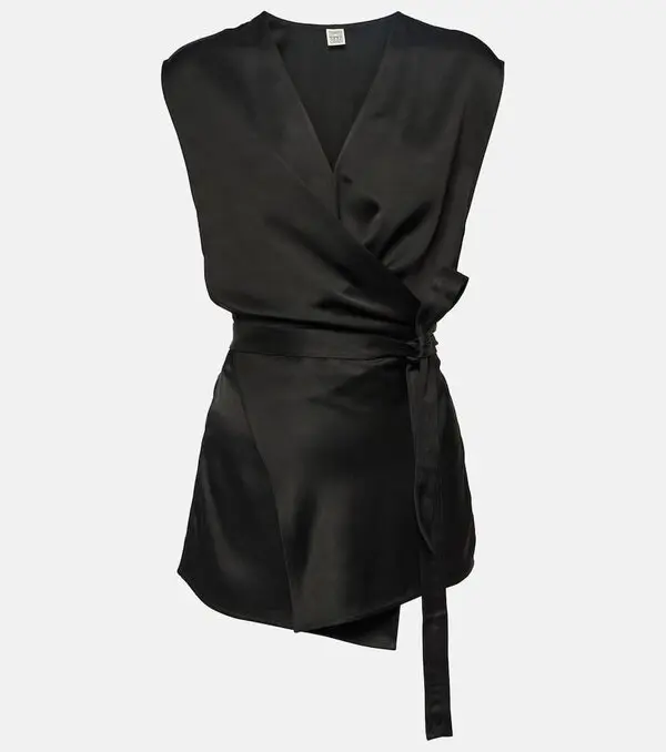 TOTEME Asymmetric Satin Top