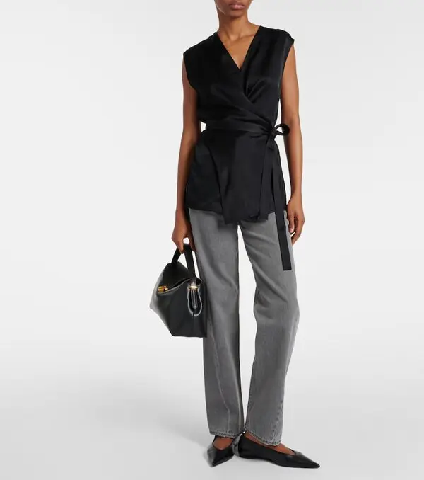 TOTEME Asymmetric Satin Top