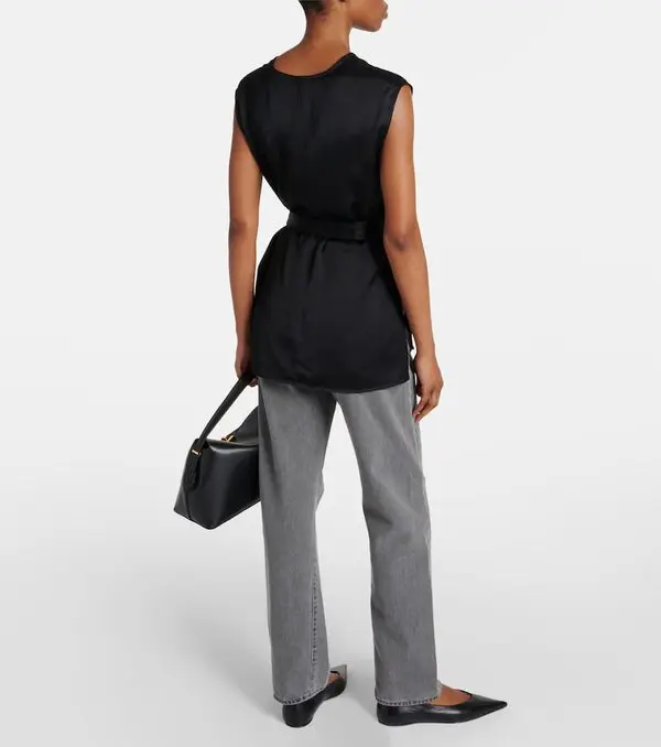 TOTEME Asymmetric Satin Top