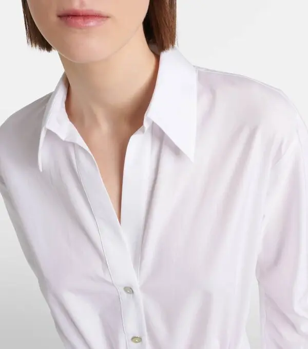 Vince Ruched Cotton Shirtdress
