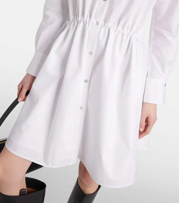 Vince Ruched Cotton Shirtdress