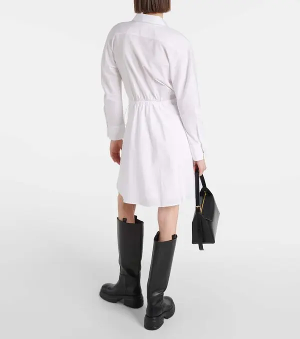 Vince Ruched Cotton Shirtdress