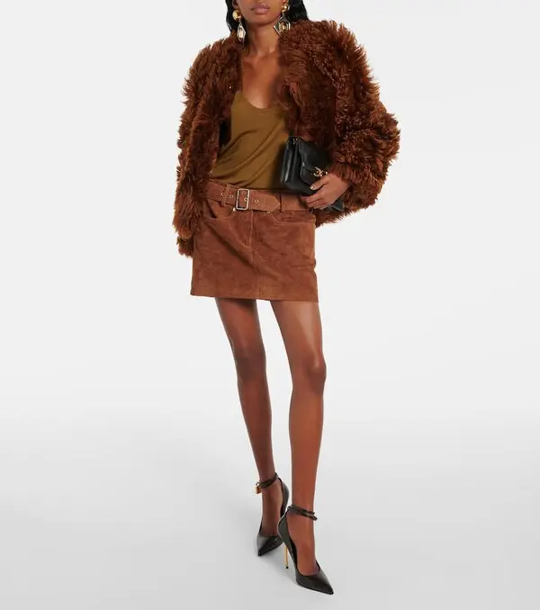 TOM FORD Ribbed-knit Crepe Jersey Tank Top - Brown