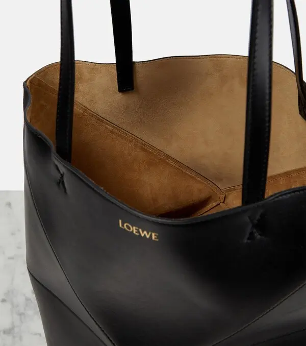 Loewe Puzzle Fold Medium Tote Bag - Black