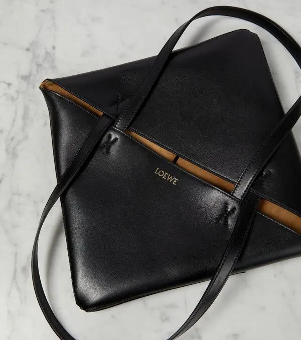 Loewe Puzzle Fold Medium Tote Bag - Black