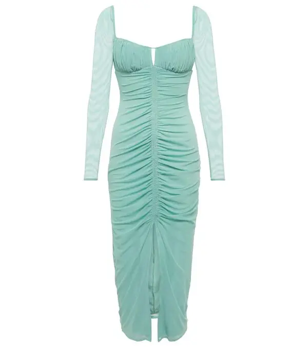 SELF-PORTRAIT Ruched Midi Dress