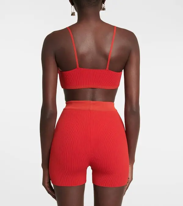 Jacquemus Le Short Pralu Ribbed-knit Shorts