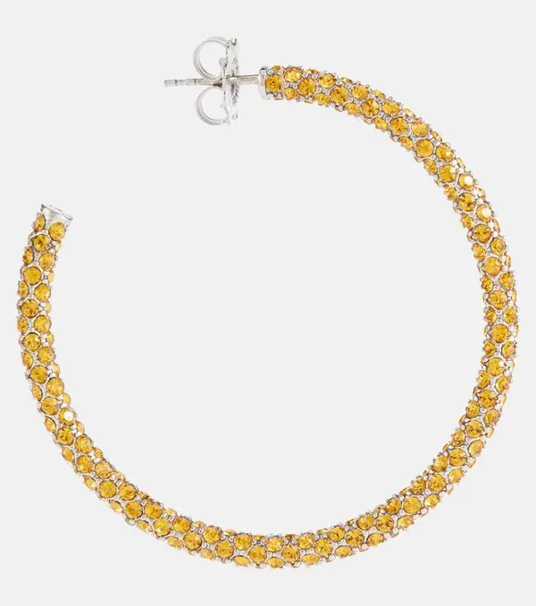 Amina Muaddi Cameron Crystal-embellished Earrings - Orange
