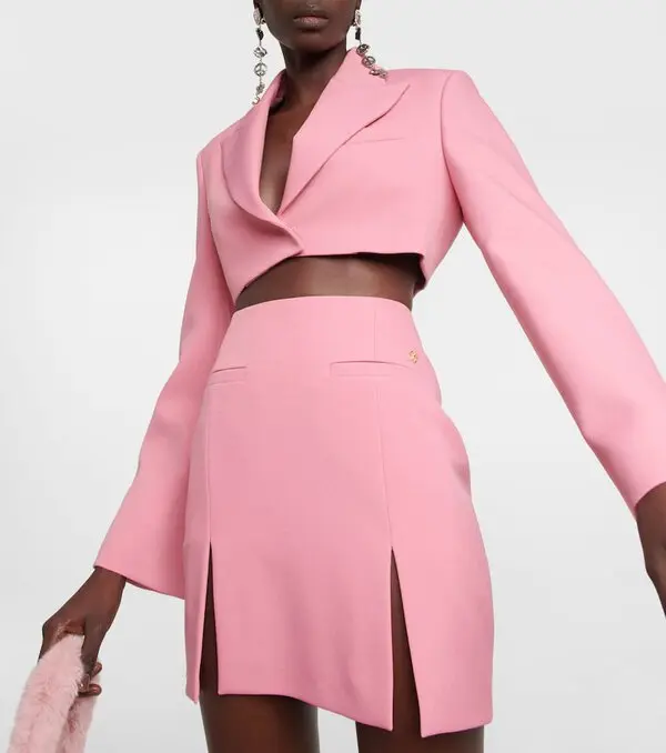 Blumarine Cropped Crepe Blazer